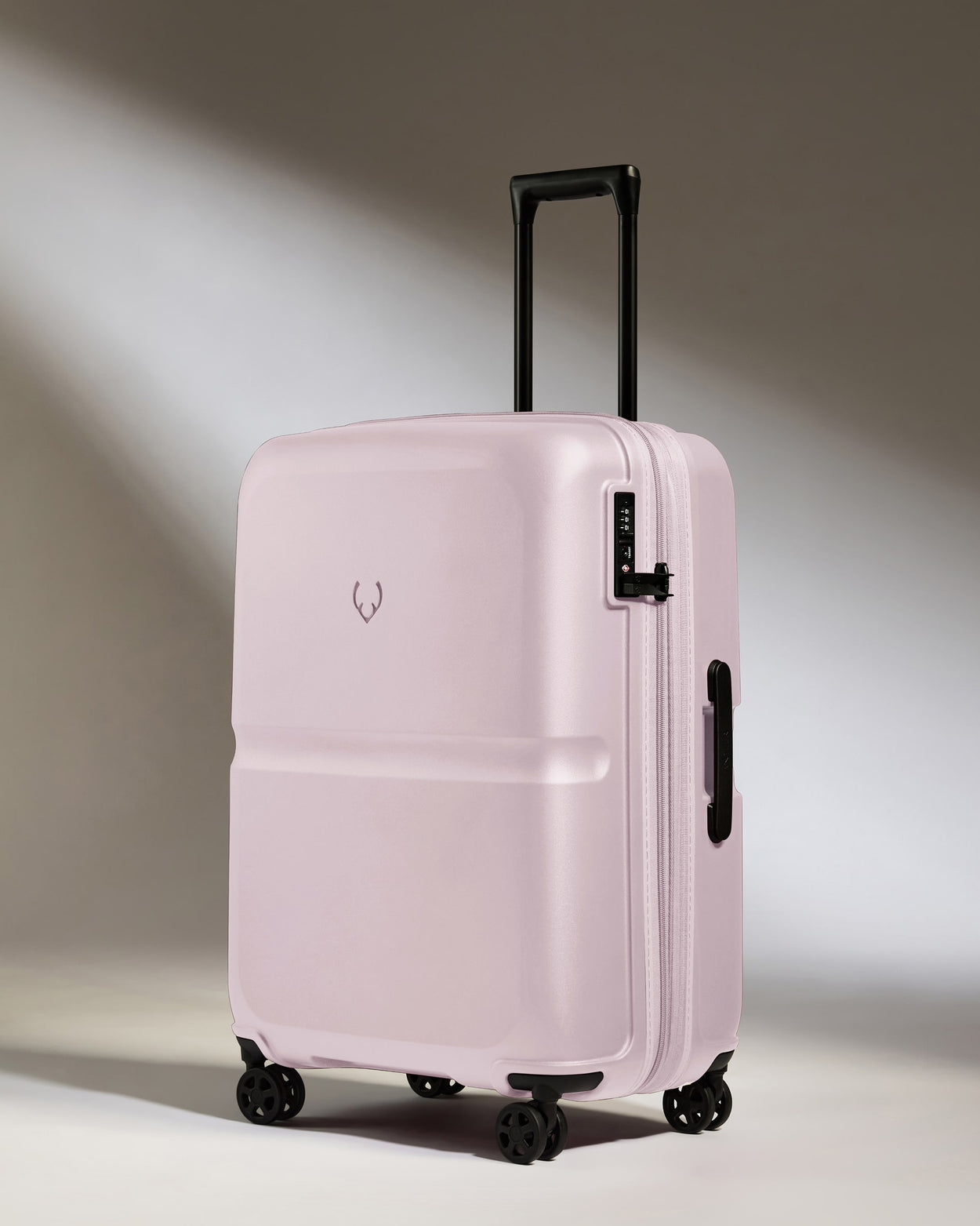 Medium Suitcase in Light Pink - Single Stripe | Lightweight Hardshell ...