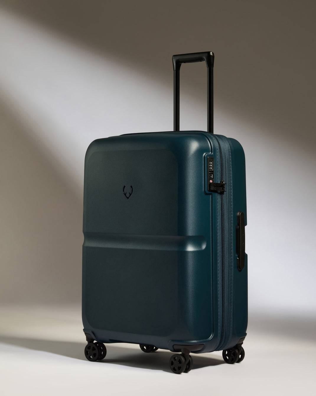 Large Suitcase in Navy - Single Stripe | Checked Luggage & Large ...