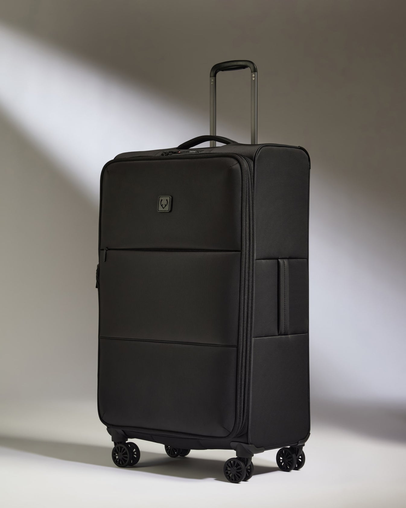 Lightest Large Suitcase in Black - Soft Stripe 2.0 | Soft Suitcase ...