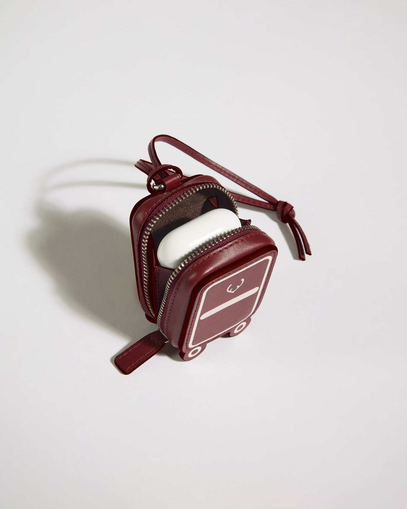 Leather Airpod Case in Red | Airpod Earbud Holder & Travel Accessories ...