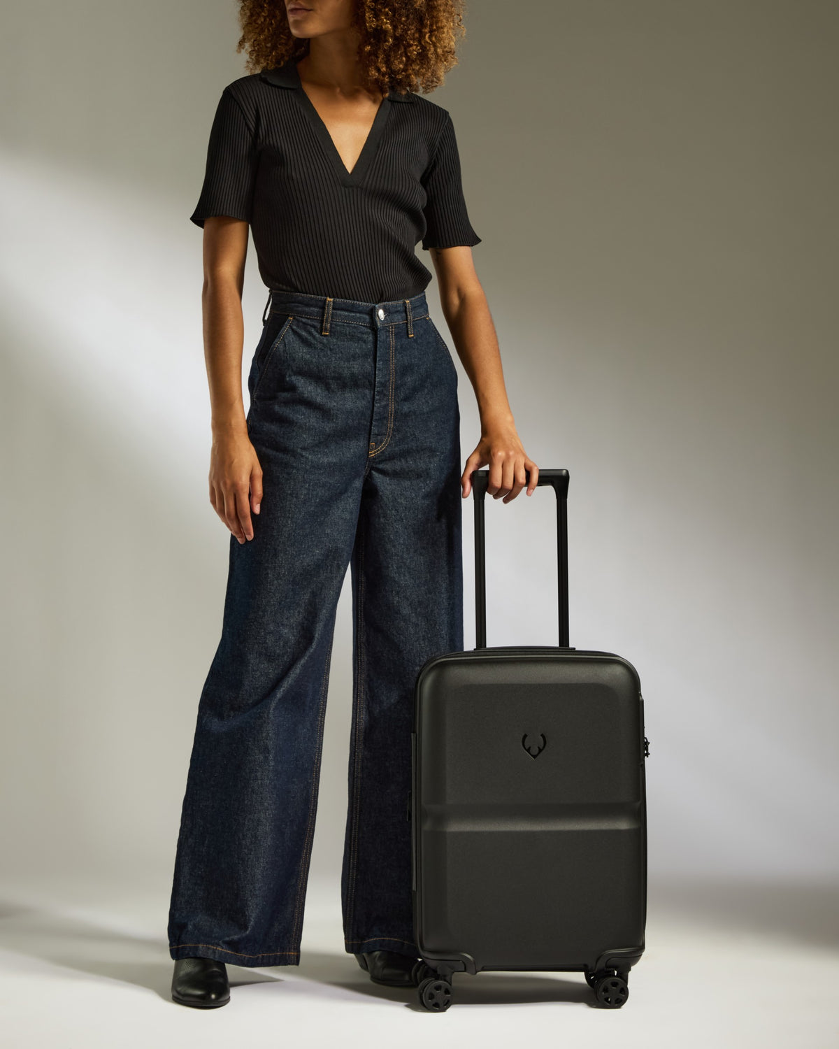 Expandable Carry-on Luggage in Black - Single Stripe – Antler Luggage ...