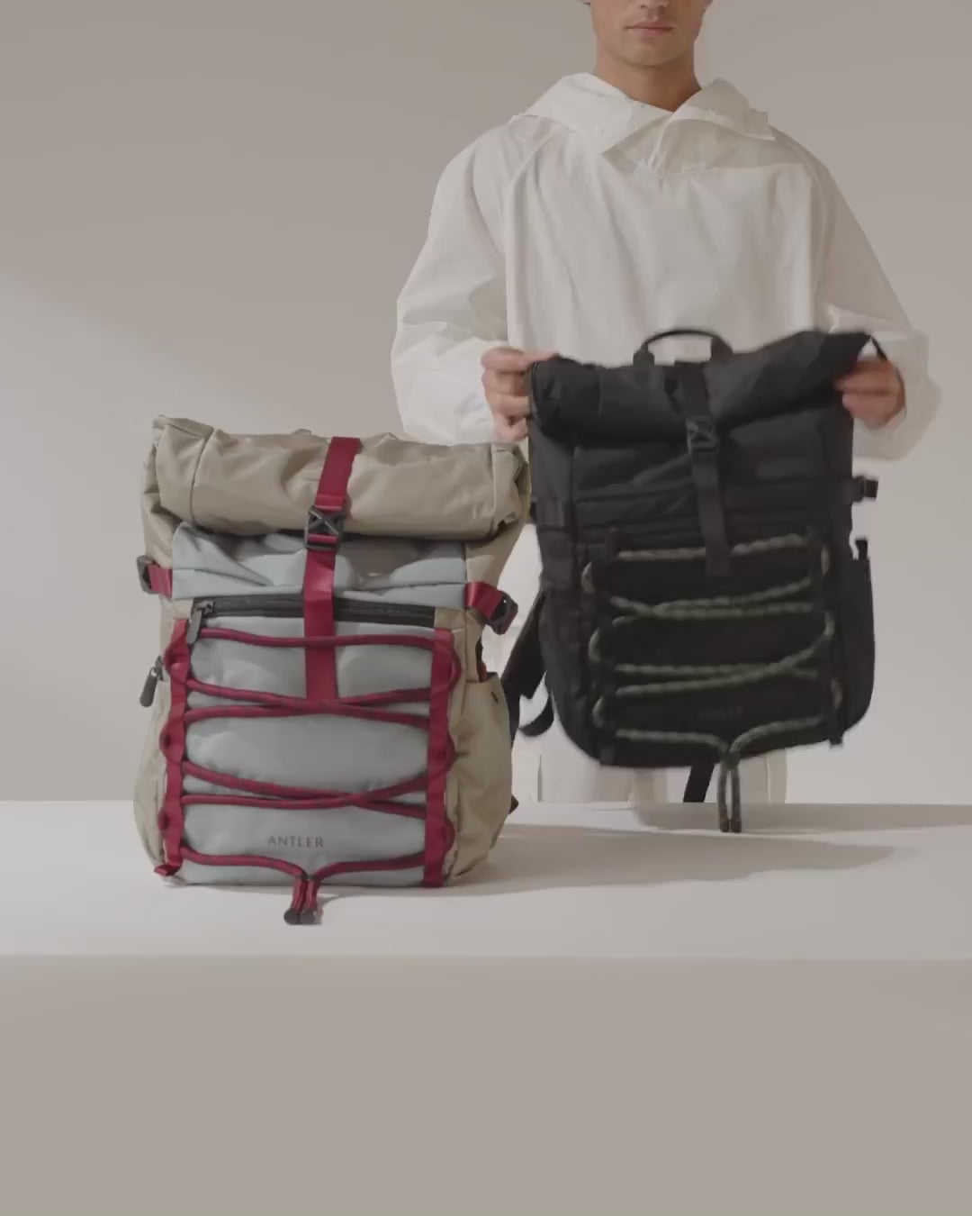 Discovery Roll Top Backpack in Black | Rucksacks & Travel Bags – Antler ...